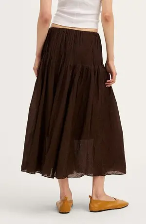 Madewell Pintuck Midi Skirt