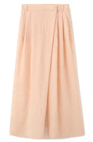 Mango Striped Pleated Wide Leg Pants