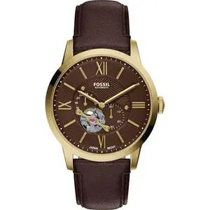 Fossil Townsman Automatic Leather Strap Watch - Brown