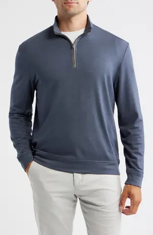 Johnnie-o Tahoe Quarter Zip Pullover - Navy