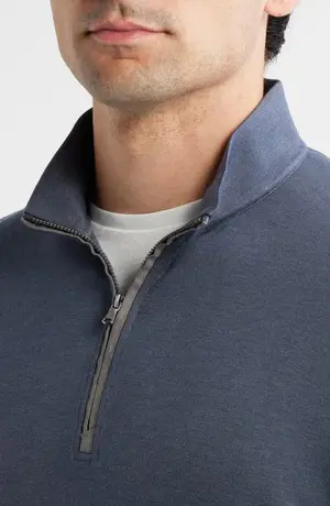 Johnnie-o Tahoe Quarter Zip Pullover - Navy