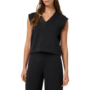 Travis Mathew Skyloft Soft V-neck Vest - Black