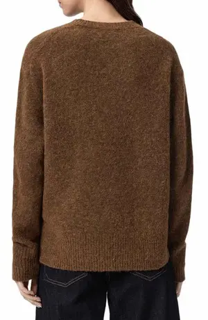 ALLSAINTS Unwind Jumper Crewneck Sweater - Caramel Brown
