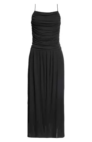 KALLMEYER Reese Ruched Sleeveless Maxi Dress - Black