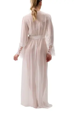Rya Collection Delight Embroidered Detail Chiffon Robe
