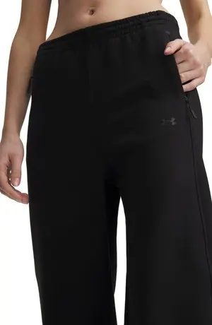 Under Armour Unstoppable Performance Fleece Wide Leg Pants - 008 Ultimate Black