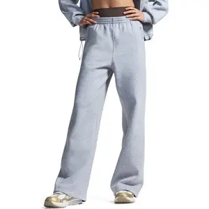 Under Armour Unstoppable Performance Fleece Wide Leg Pants - Light Grey