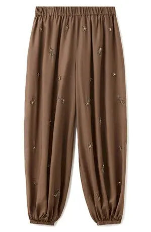 Mango Beaded Embroidered Balloon Pants