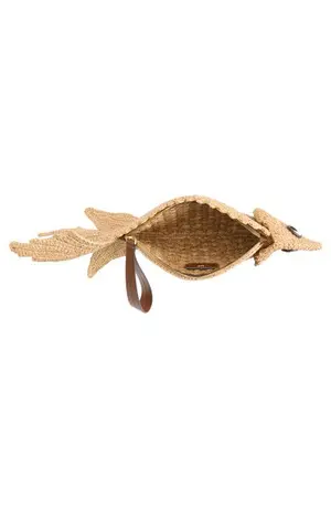 ANYA HINDMARCH Crochet Raffia Fish Clutch