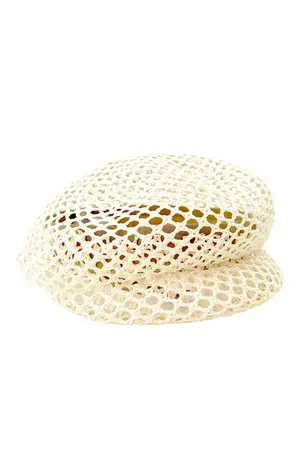 BINATA MILLINERY Ami Sculptural Mesh Straw Cap - Natural
