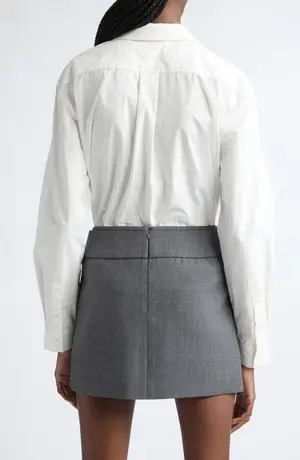 SHUSHU/TONG Open Collar Cotton Button-up Shirt