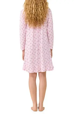 Eileen West Lace Trim Long Sleeve Nightgown