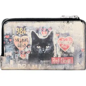 Desigual Medium Printed Zip Around Wallet - Ivory Multi