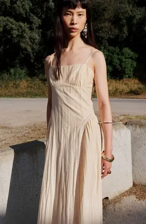 Mango Lace Detail Corset Dress