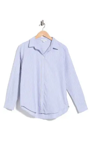BEACHLUNCHLOUNGE Oversize Cotton Button-up Shirt - Campus Blue