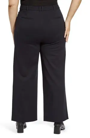 Lyssé Nadia High Waist Wide Leg Ponte Trousers - Midnight