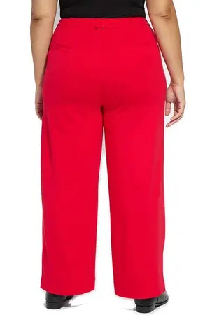 Lyssé Nadia High Waist Wide Leg Ponte Trousers - Rouge