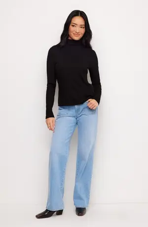 Karen Kane Ribbed Turtleneck Top