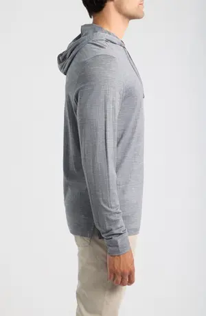 Johnnie-o Merino Wool Hoodie - Carbon