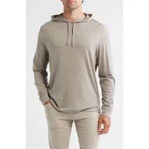 Johnnie-o Merino Wool Hoodie Flax