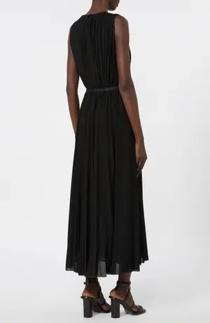 Max Mara Pleated Jersey Midi Dress