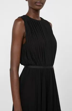 Max Mara Pleated Jersey Midi Dress