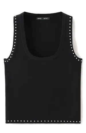 Mango Studded Knit Tank Top