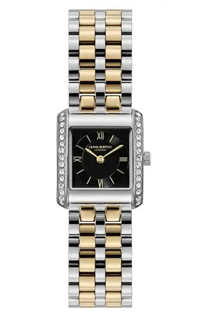OLIVIA BURTON Berkley Square Crystal Embellished Two-tone Watch - Black