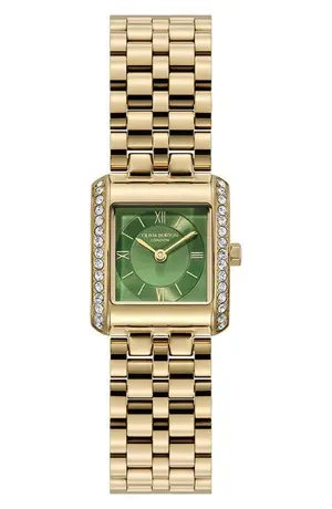OLIVIA BURTON Berkley Square Crystal Embellished Two-tone Watch - Green