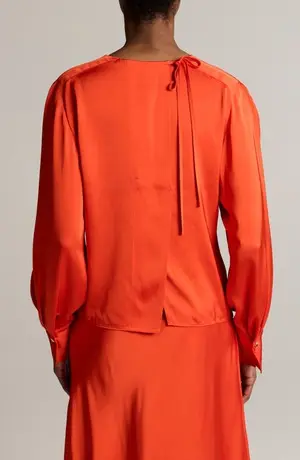 Vince Tie Back Satin Top