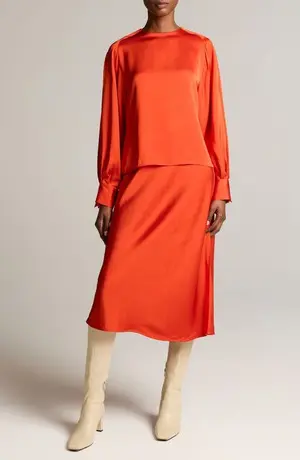 Vince Tie-back Satin Top