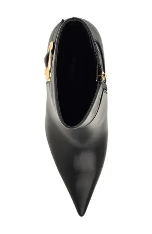 Nine West Buckle Embellished Pointed Toe Stiletto Bootie