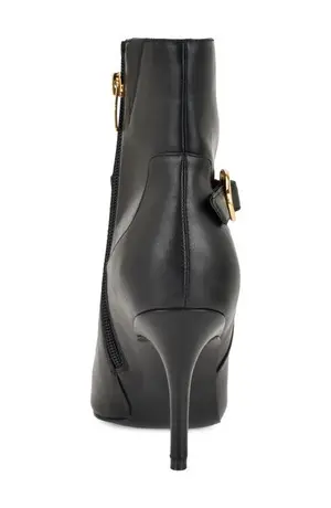 Nine West Buckle Embellished Pointed Toe Stiletto Bootie