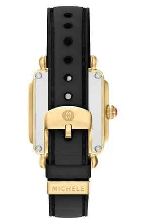 Michele Deco Sport Mid Quartz Watch With Silicone Strap