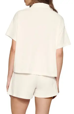 Eberjey Organic Cotton Relaxed Short Pajamas - Ivory