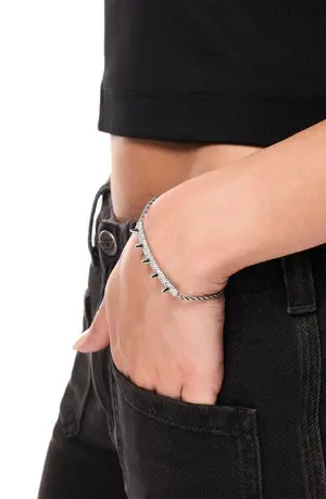 DIESEL® Spike Pavé Id Chain Bracelet