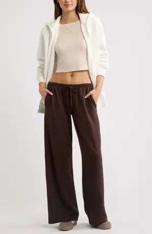 Bp. Wide Leg Sweatpants - Brown Coffee