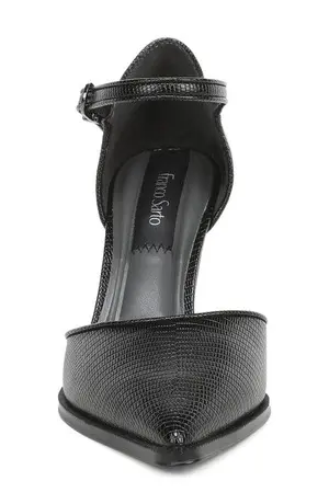 Franco Sarto Alexa Pointed Toe Ankle Strap Pumps - Black