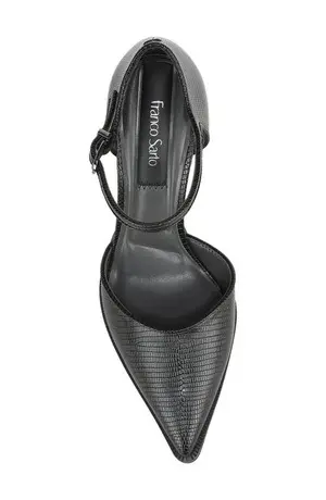 Franco Sarto Alexa Pointed Toe Ankle Strap Pumps - Black