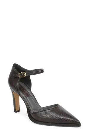 Franco Sarto Alexa Pointed Toe Ankle Strap Pumps - Brown