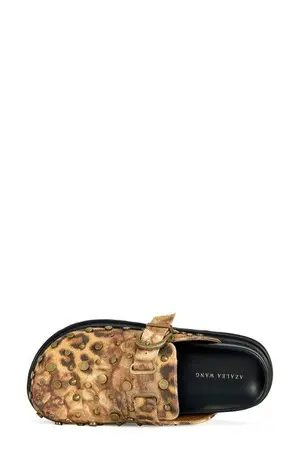 AZALEA WANG Billie Platform Mule - Tan Multi
