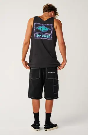 Rip Curl Disorder Legacy Cotton Tank - Washed Black