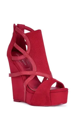 AZALEA WANG Strappy Wedge Sandals