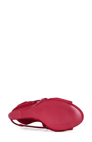 AZALEA WANG Strappy Wedge Sandals