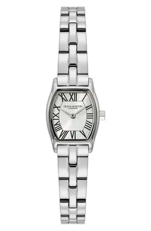 OLIVIA BURTON Olivia Burton Cambridge Quartz Bracelet Watch With Roman Numerals Silver White