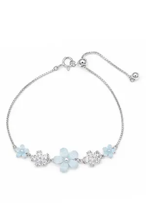 LA MENO Flora Slider Bracelet - Silver