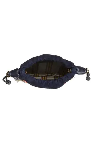 Etro Kalispera Beaded Fringe Suede Shoulder Bag