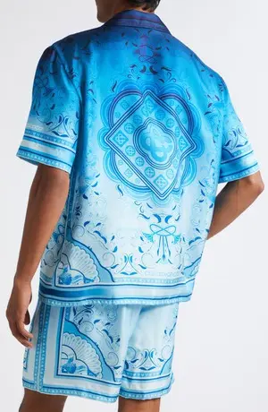 Casablanca Egyptian Rug Silk Camp Shirt - Silk Twill