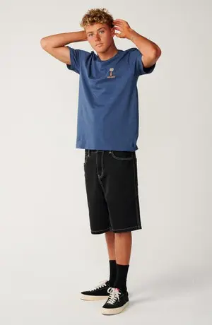 Rip Curl Pacific Rinse Cotton Graphic T-shirt - Light Navy