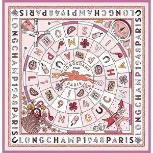Longchamp Le Jeu De Cheval Silk Scarf - Ballet